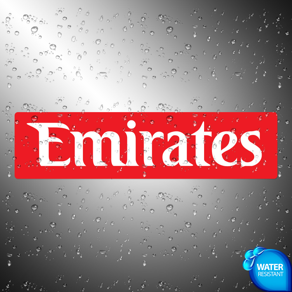 Emirates Sticker | 4 inches Dual Die-cut color Decals | Water Resistant ...