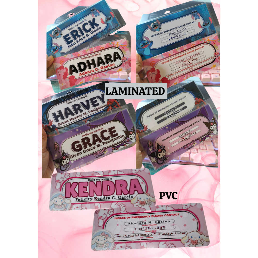 PVC and LAMINATED Name Tags | Shopee Philippines