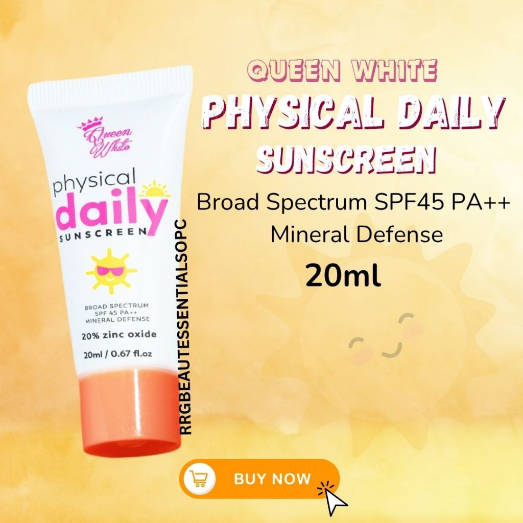 Queen White Physical Daily Sunscreen BroadSpectrum SPF454 PA++ Mineral ...