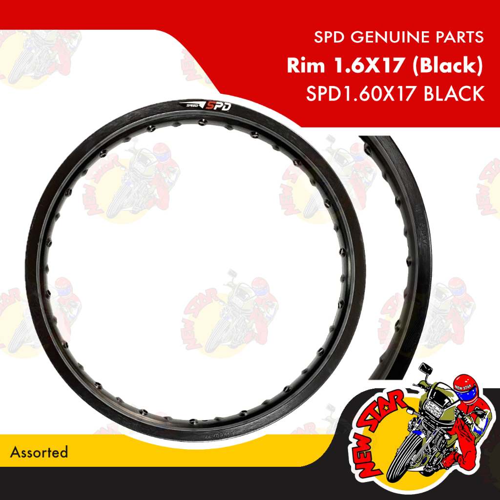 SPD1.60X17 Black | Alloy Rim 1.6X17 (Black) | Genuine SPD parts ...