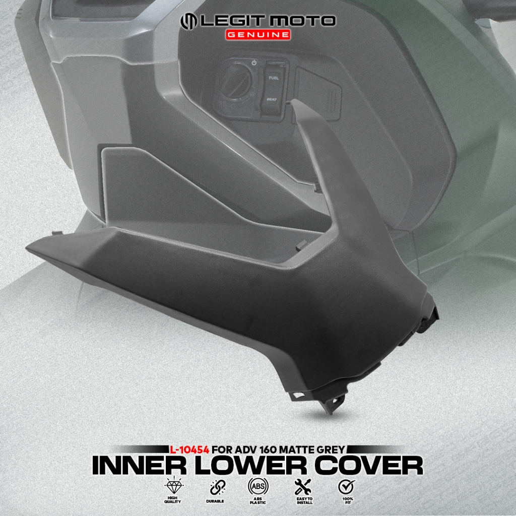 LEGITMOTO HONDA ADV 160 INNER LOWER COVER L-10454 MATTE GRAY FINISH ...