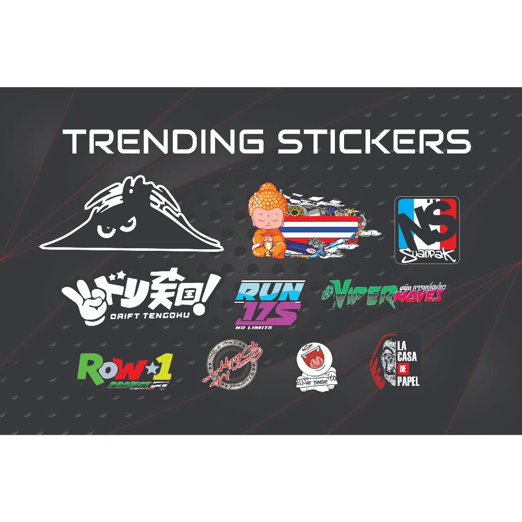 assorted Sticker Laminated Thailand Stickers 10 Pcs Per Pack | Shopee ...