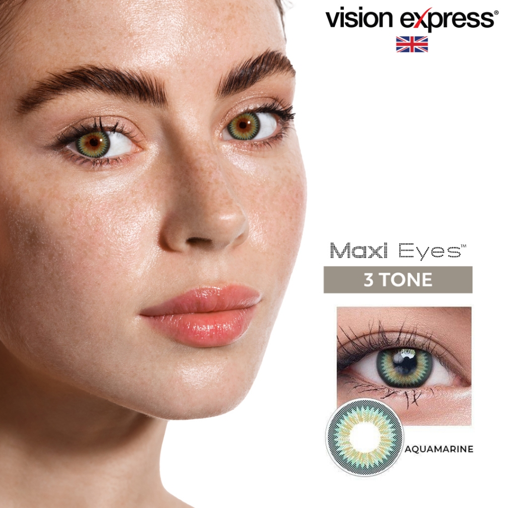 Vision Express Maxi Eyes 3 Tone Natural Monthly Colored Graded Contact ...