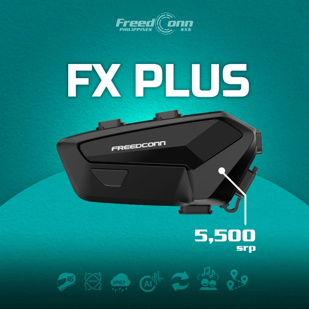 FREEDCONN FX PLUS Motorcycle Helmet Bluetooth Intercom w/ Mesh ...