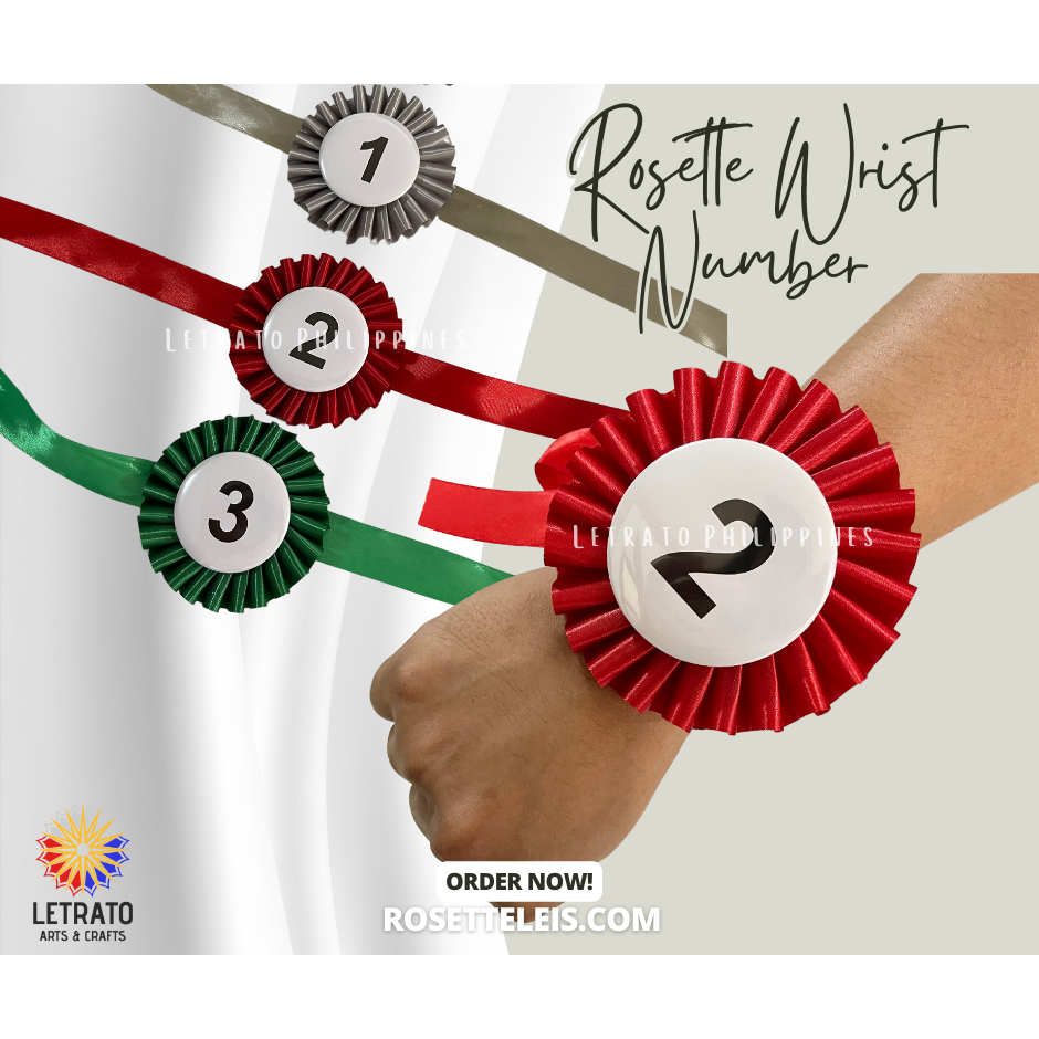 Rosette Wrist Number - For Beauty Pageant and Other Contests | Shopee ...