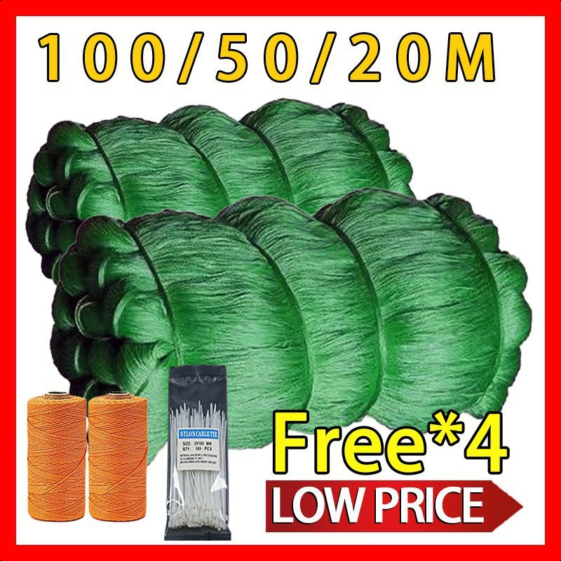 Free Rope Net for Chicken Net Lambat 100 Meters 8ft Farming Net Fish ...