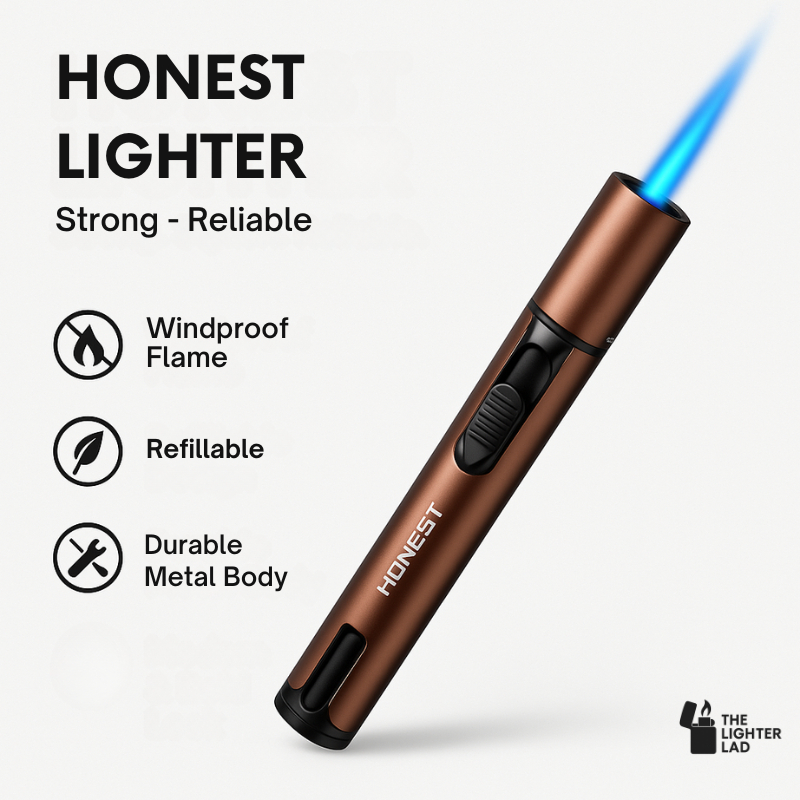 HONEST Jet Torch Lighter Refillable Blue Flame Windproof Kitchen ...