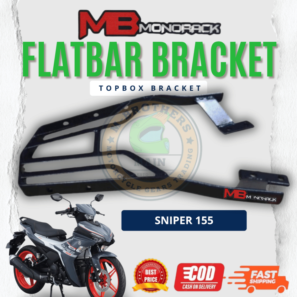 Yamaha Sniper 155 Flat Bar MB Monorack Topbox Bracket for Motorcyle ...