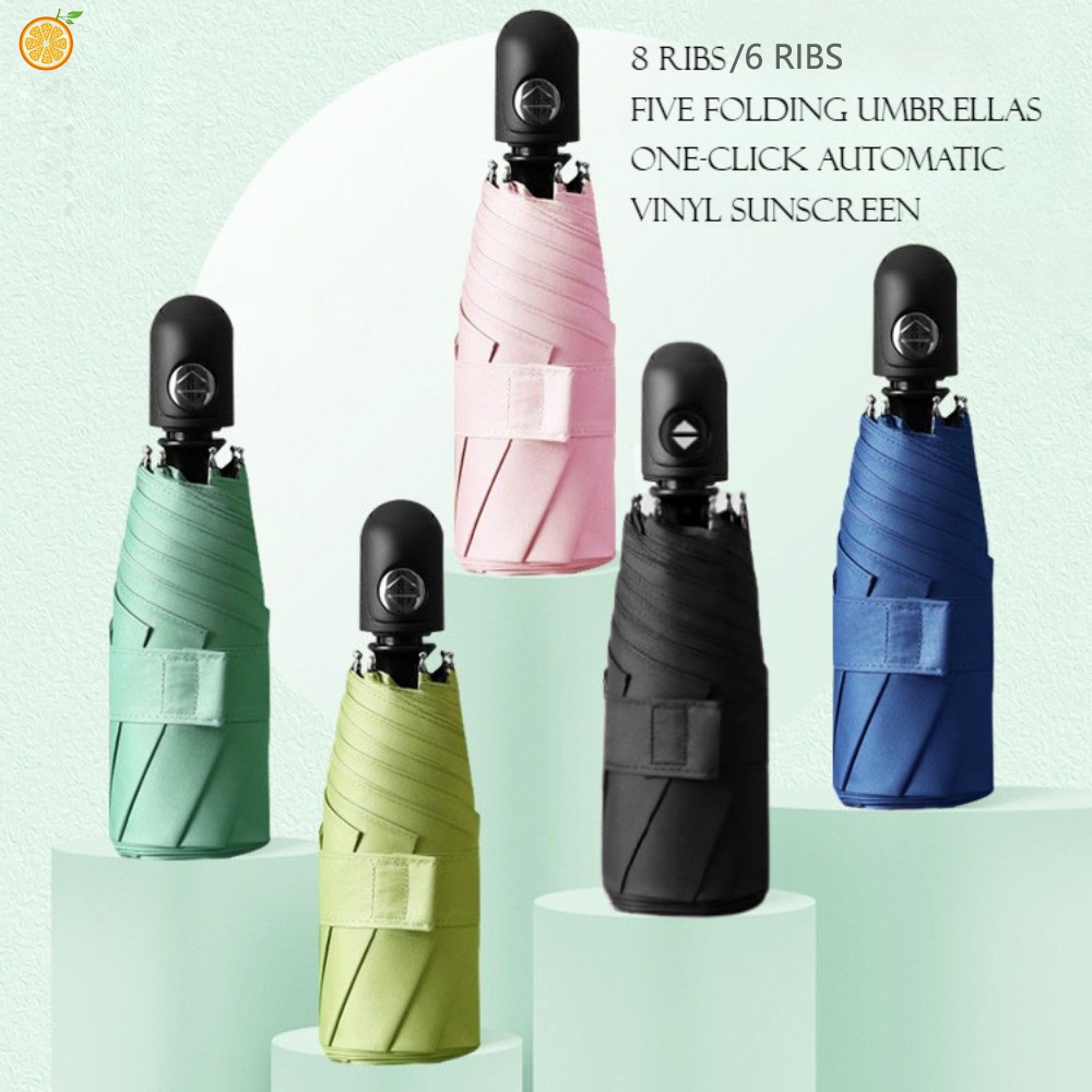 Automatic Umbrella UV Protection Mini Umbrell 8Ribs/6Ribs Folding ...