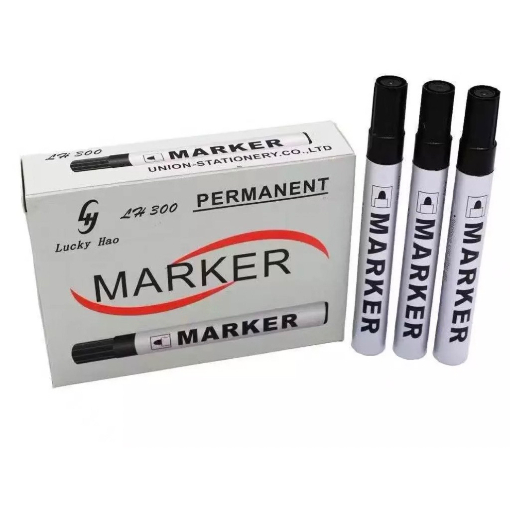 Luckyever permanent Marker LH-300 12PCS | Shopee Philippines