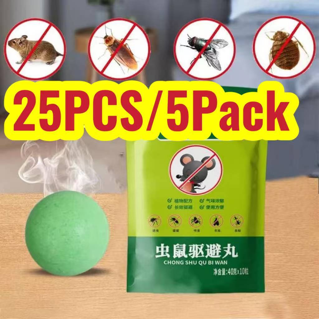 25PCS/5Pack Mouse Repeller Insect Repellent Rodent Mothballs Killer for ...