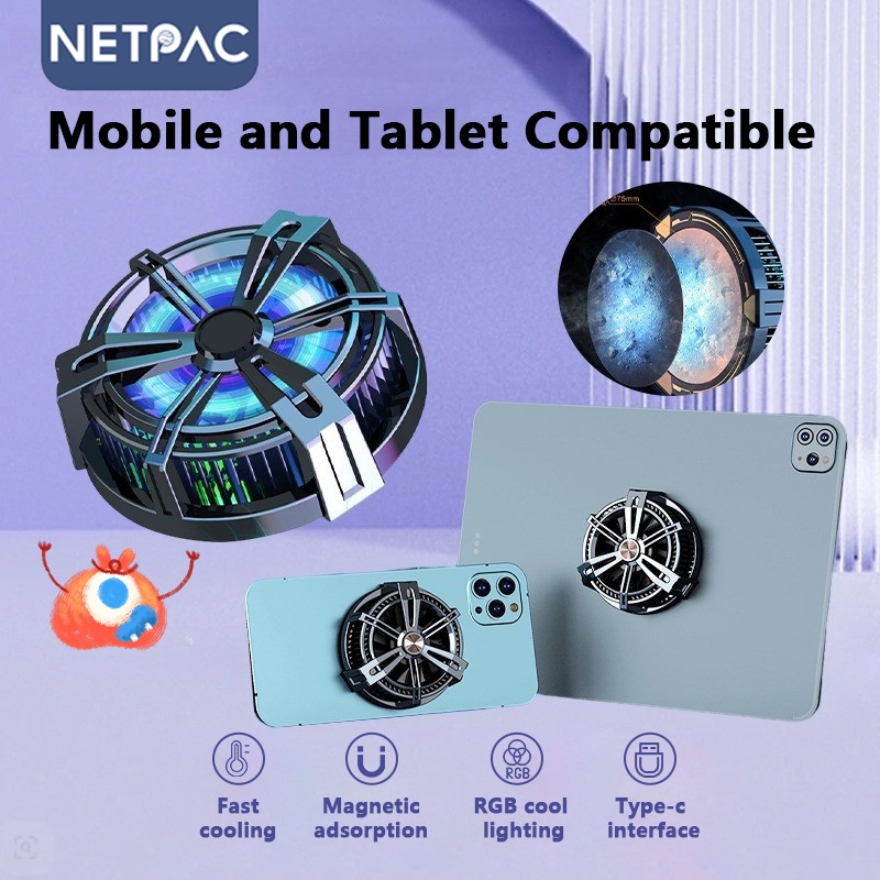 NETPAC Phone Cooler X12 Magnetic Radiator Tablet Cooling Fan For Tablet ...