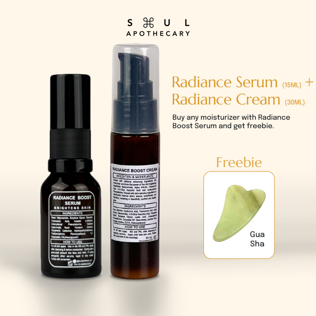 Soul Apothecary: Radiance Boost Serum and Moisturizer Bundle with Gua Sha | Shopee Philippines