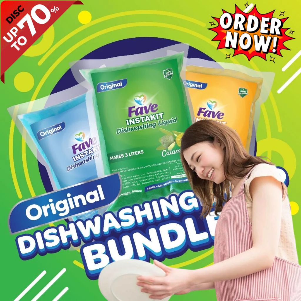 [SALE 70% - COD] FAVE ORIGINAL DISHWASHING 2L- 4L INSTAKIT Household ...