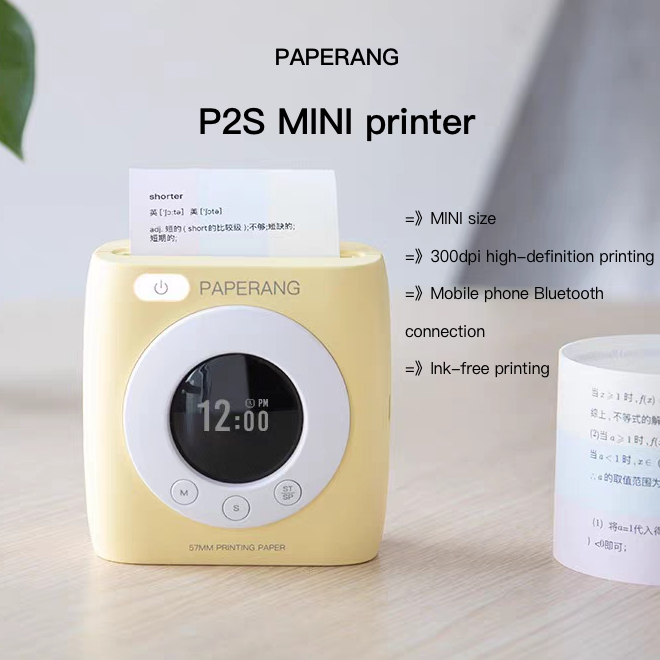 Gaabor×Paperang P2s/F1s Thermal Mini Wireless Printer Bluetooth Pocket Inkless Printing Photo ...