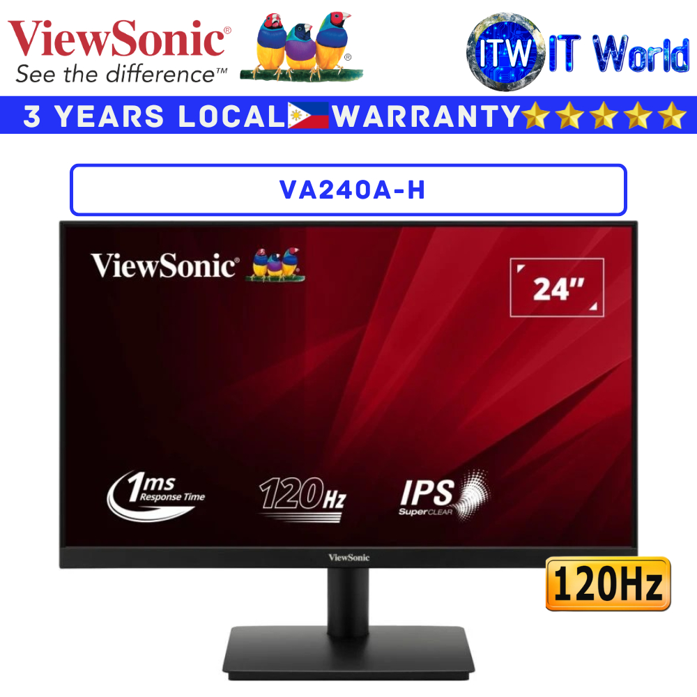 Itw | Viewsonic Monitor VA240A-H 24" 1920x1080 FHD / 120Hz / IPS / 1ms ...