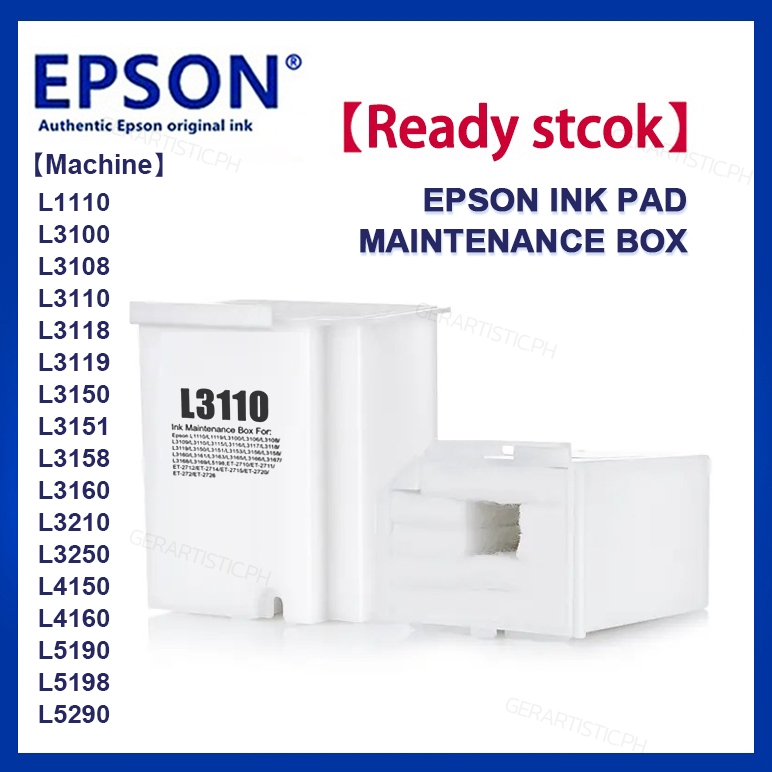Epson pad L3210 L5290 L1110 L3110 L3150 L3160 L3100 L3101 L3151 L5190 ...