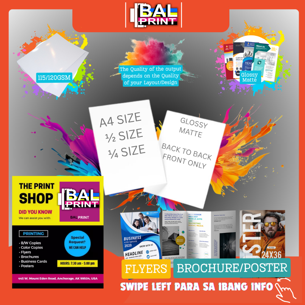 100pcs-FLYERS / POSTER / BROCHURE / MENU / LEAFLETS Print Flyers ...