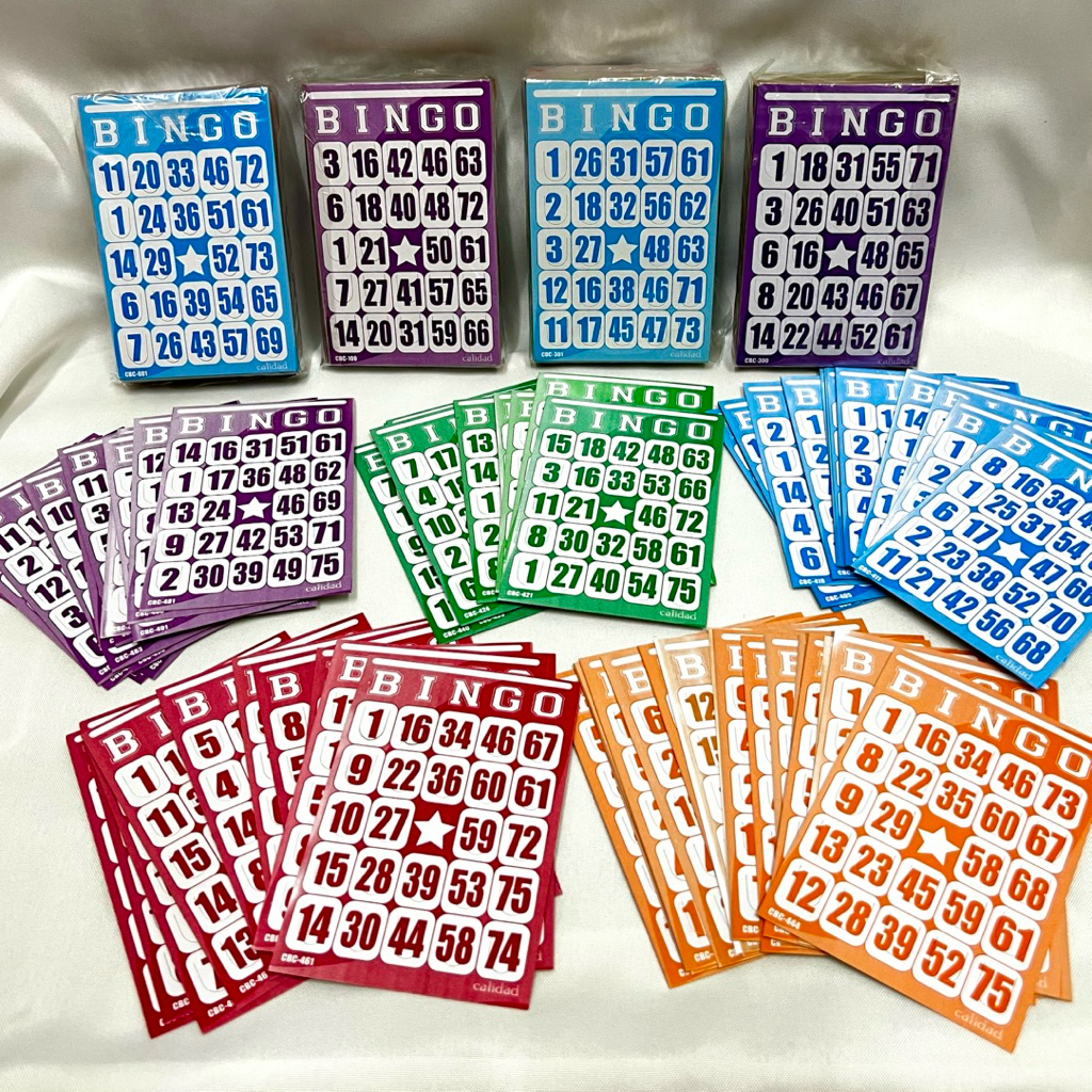Bingo Card assorted colors in pack by 100/50pcs | Shopee Philippines