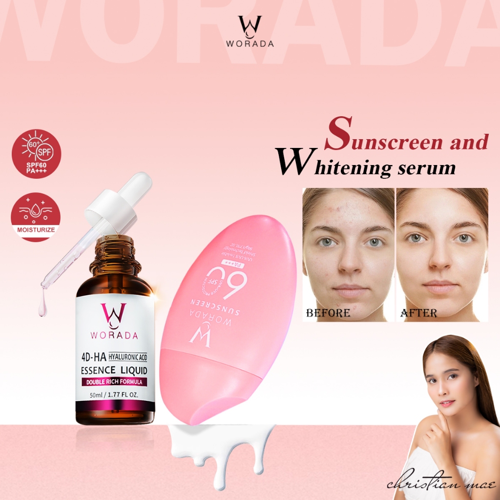WORADA Sunscreen+4D Hyaluronic Acid Essence | Sunburn Repair + Anti ...