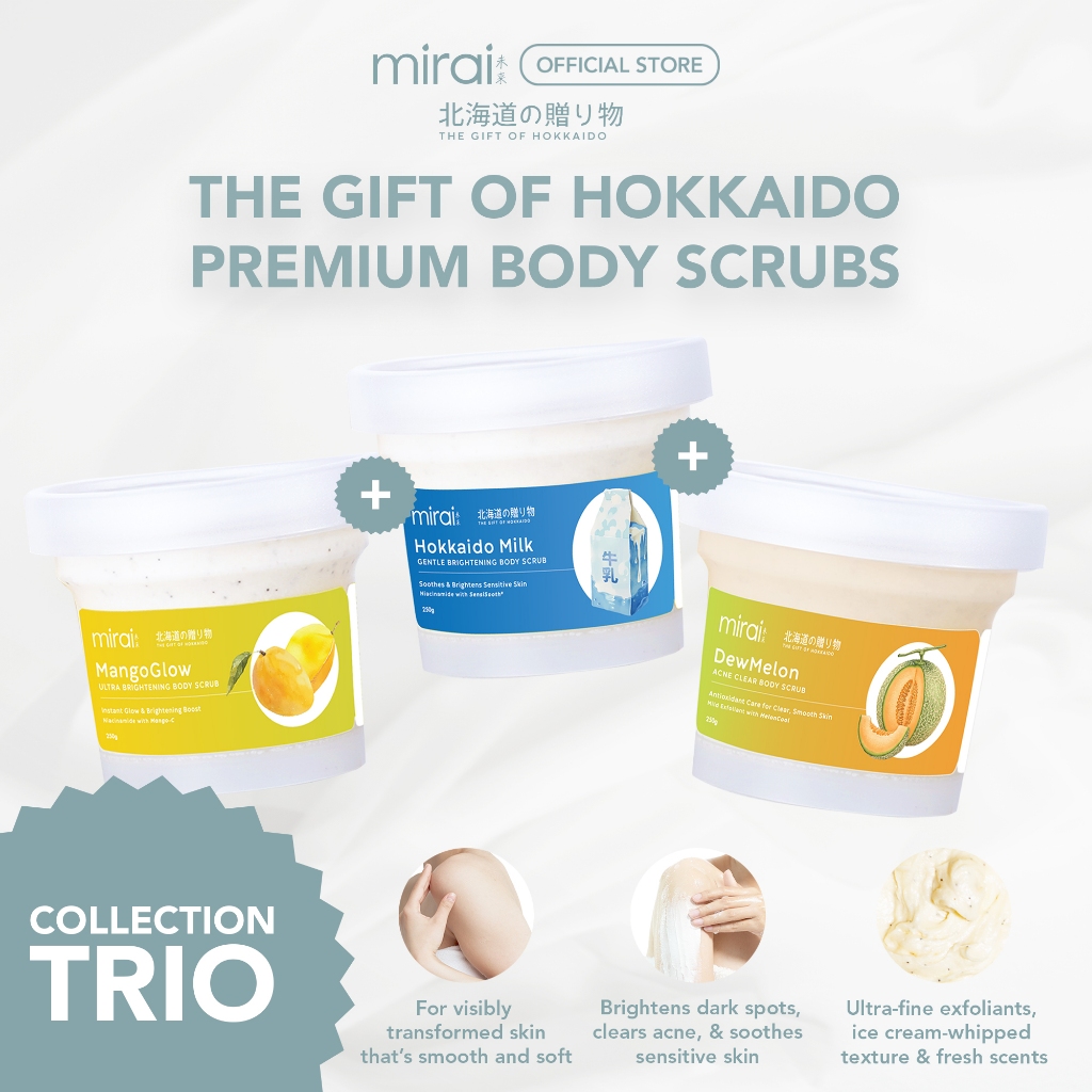 Mirai MangoGlow Hokkaido Milk DewMelon Brightening Body Scrub ...