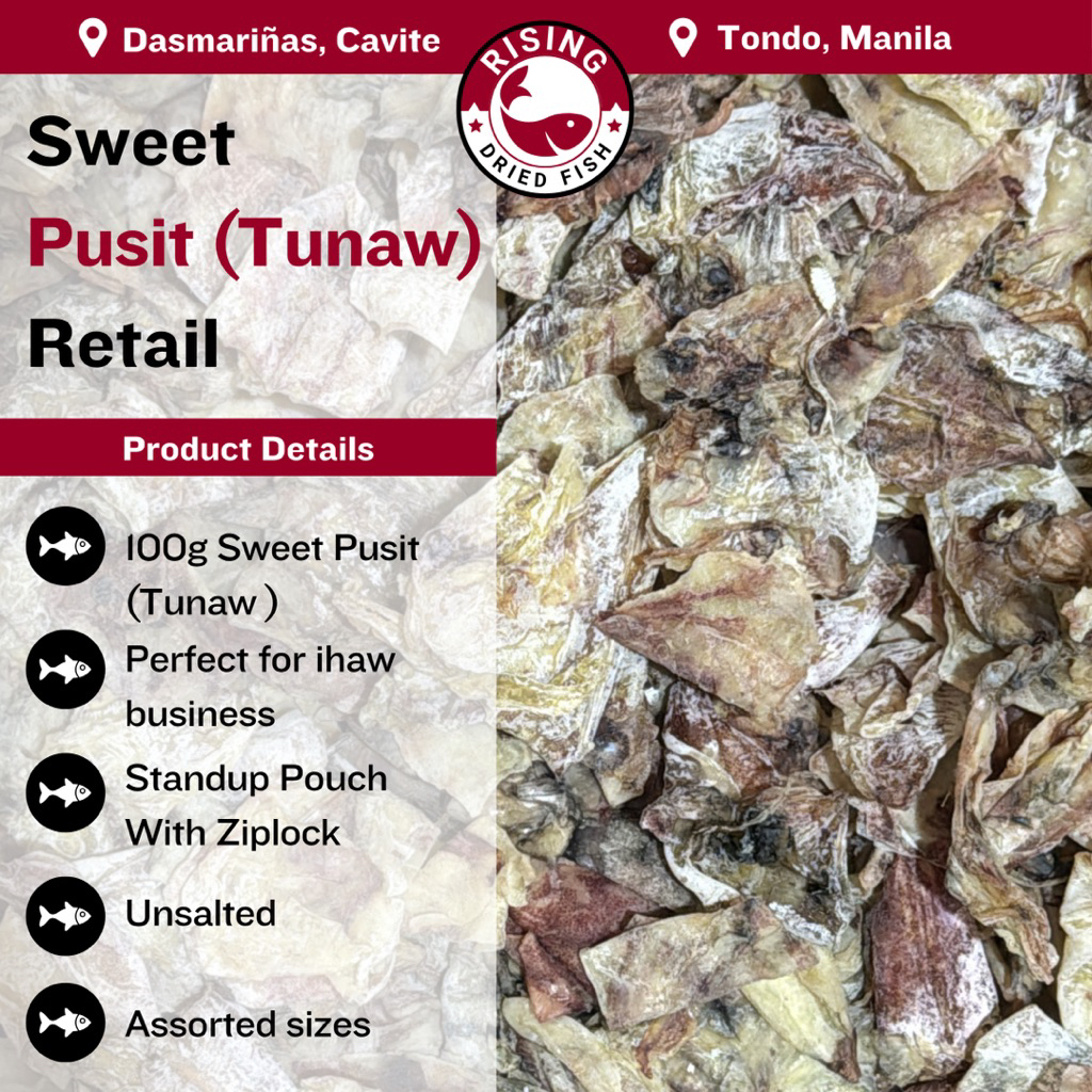 100g Sweet Pusit Tunaw Dried Vietnam - Soft, Sweet, and Ready to Fry ...