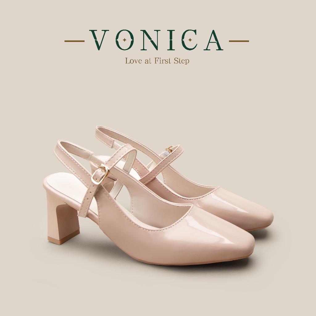 VONICA Pink Close Shoes with Heels for Women Office Wedding Block Heels ...