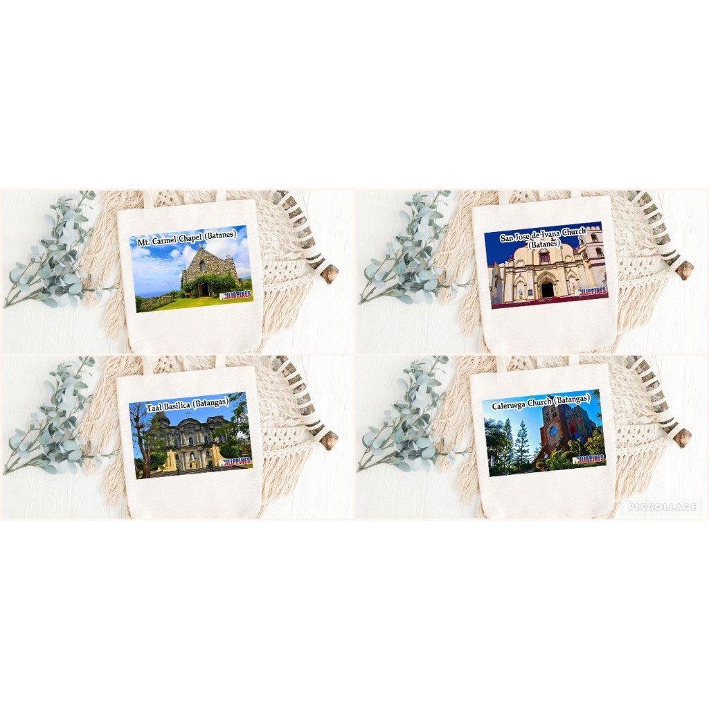 Tote Bag Souvenir - Chapel / Church, Local Design (BATANGAS,BATANES ...