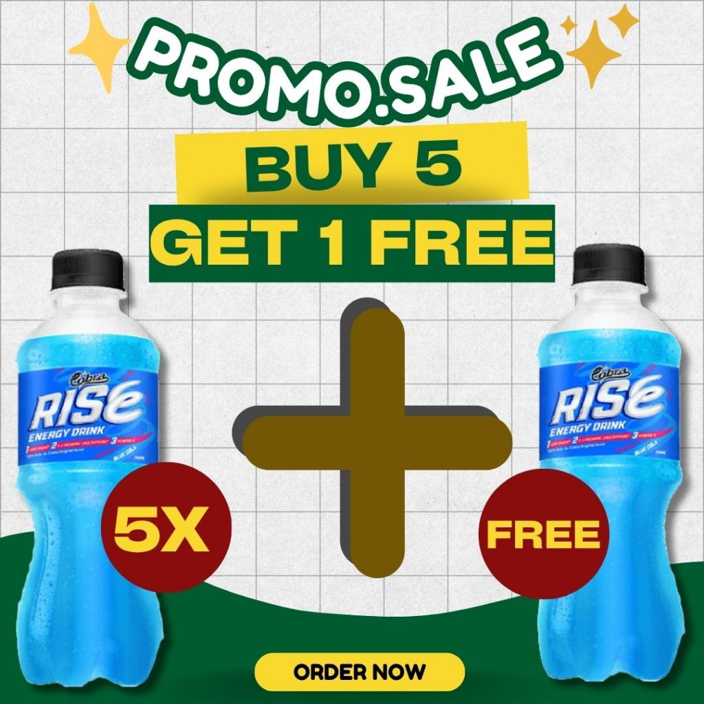 Cobra Rise Energy Drink Blue Cola 290ml Promo - BUY 5 GET 1 FREE ...