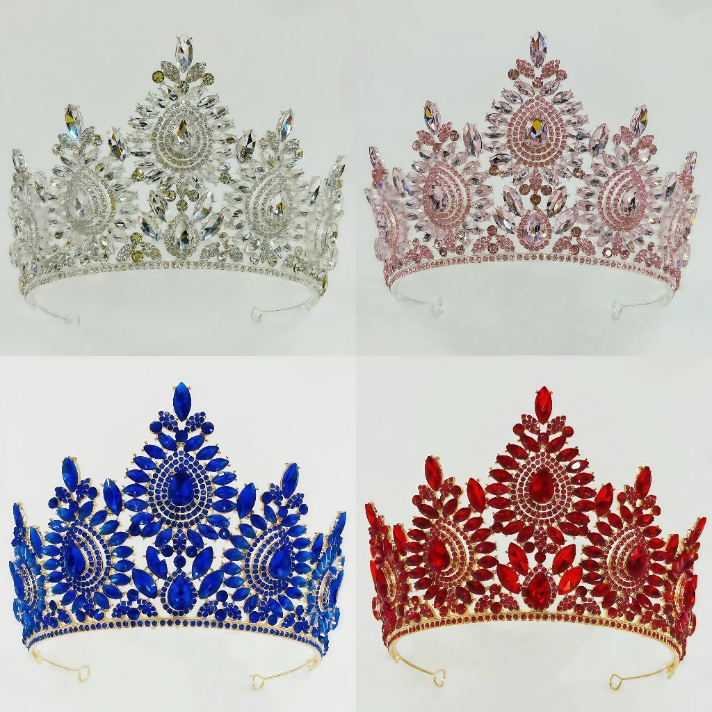 Shiny Queen Crown Women Wedding Tiara for Bride Princess Quinceanera ...