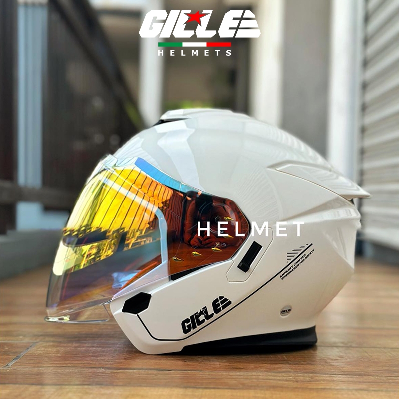 GILLE OFFICIAL VISAGE REVO LENS Dual Visor Half Face Helmet For ...