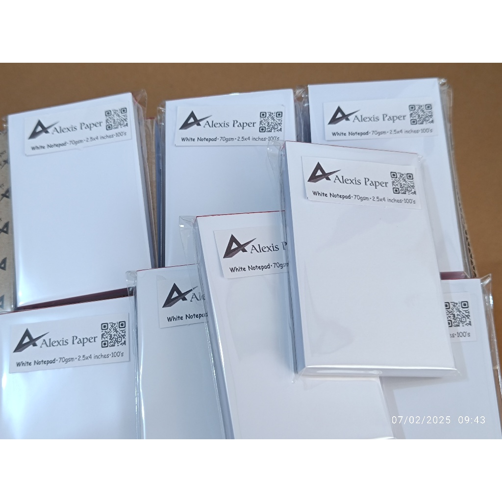 Alexis Paper 50 pcs 2.5x4 inches WHITE and KRAFT Note Pad / Memo Pad / Scratch Pad [BULK ORDER ...