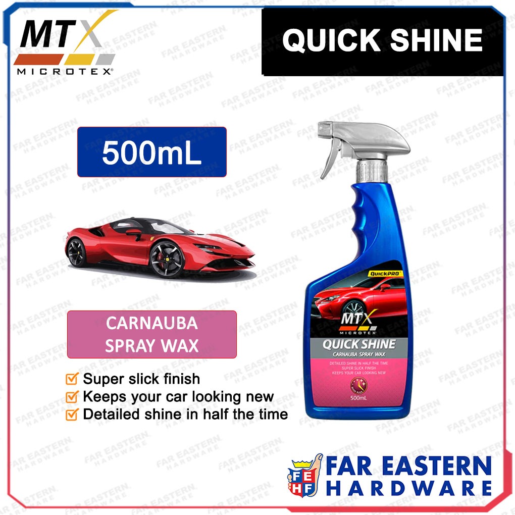 MICROTEX Quick Shine 500mL Carnauba Spray Wax MTX | Shopee Philippines