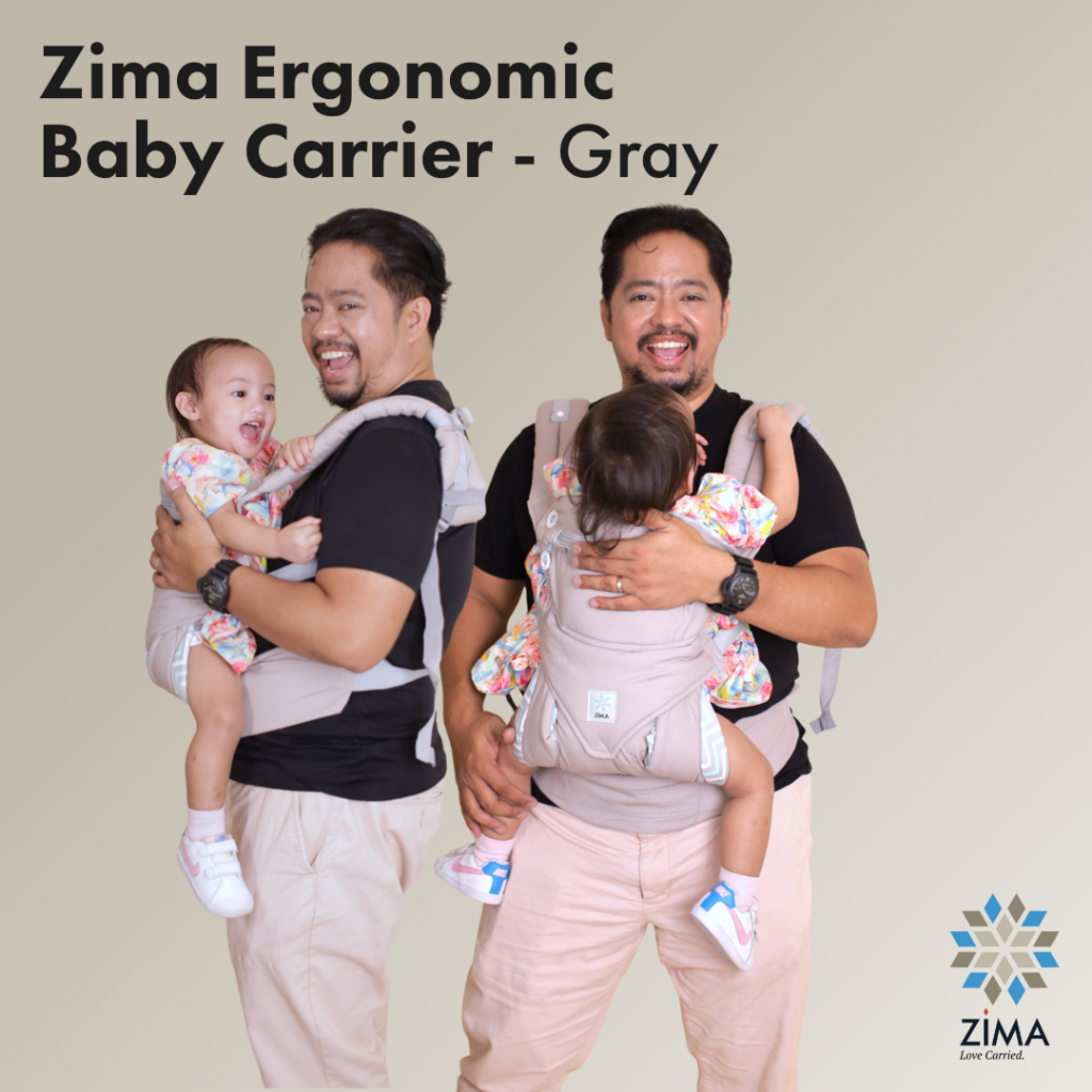 ZIMA ERGONOMIC BABY CARRIER GRAY | NON-MESH SAFETY-TESTED, NEWBORNS TO ...