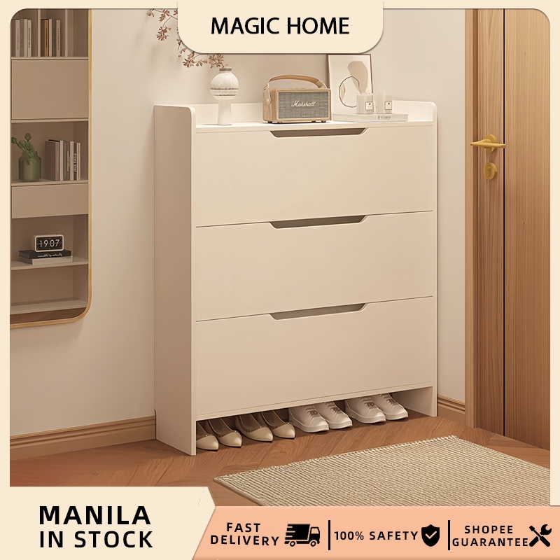 Magic Home Shoe Cabinet Wooden Flip Shoe Cabinet Entrance Porch Large ...