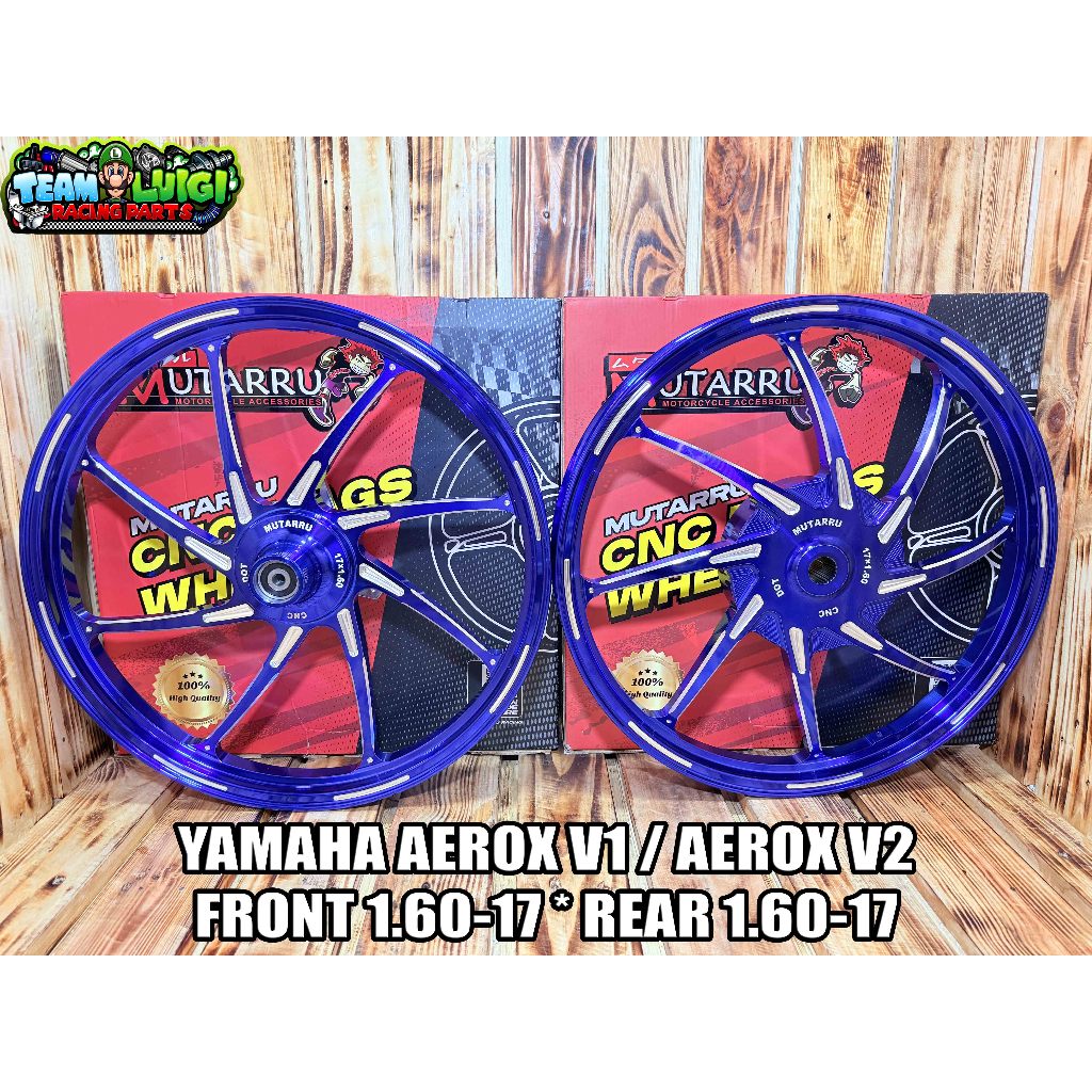 MUTARRU CNC MAGS 17s 8 SPOKES YAMAHA AEROX V1 / AEROX V2 MADE IN ...