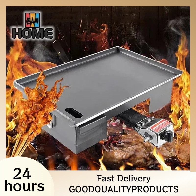 Heavy Duty Hamburger Griddle Gas Griddle with Burner Stainless Steel ...