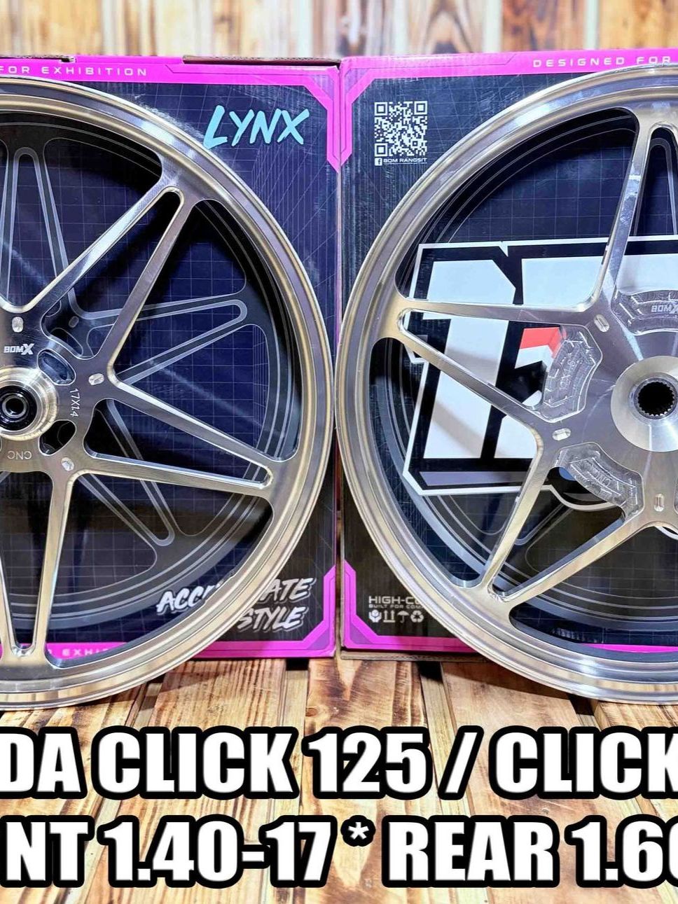 MIOLS1 BRAND NEW BOM X 17's STYLE LYNX (STAR) CNC MAGS 17s 5 SPOKES ...