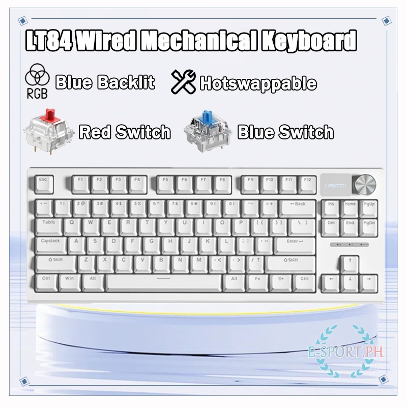 Langtu LT84 Mechanical keyboard with screen wired keyboard RGB backlit ...