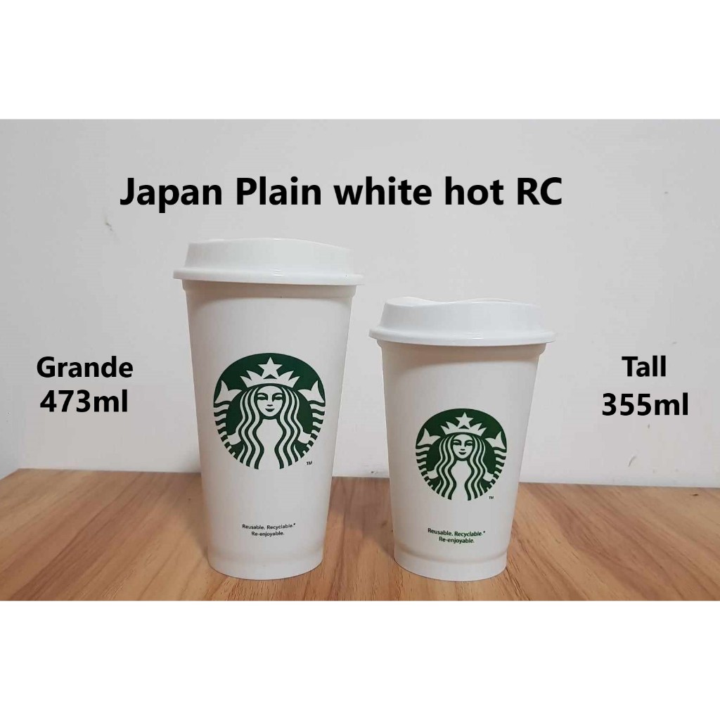 Starbucks Japan Plain White HOT reusable cup (355ml / 473ml) | Shopee Philippines