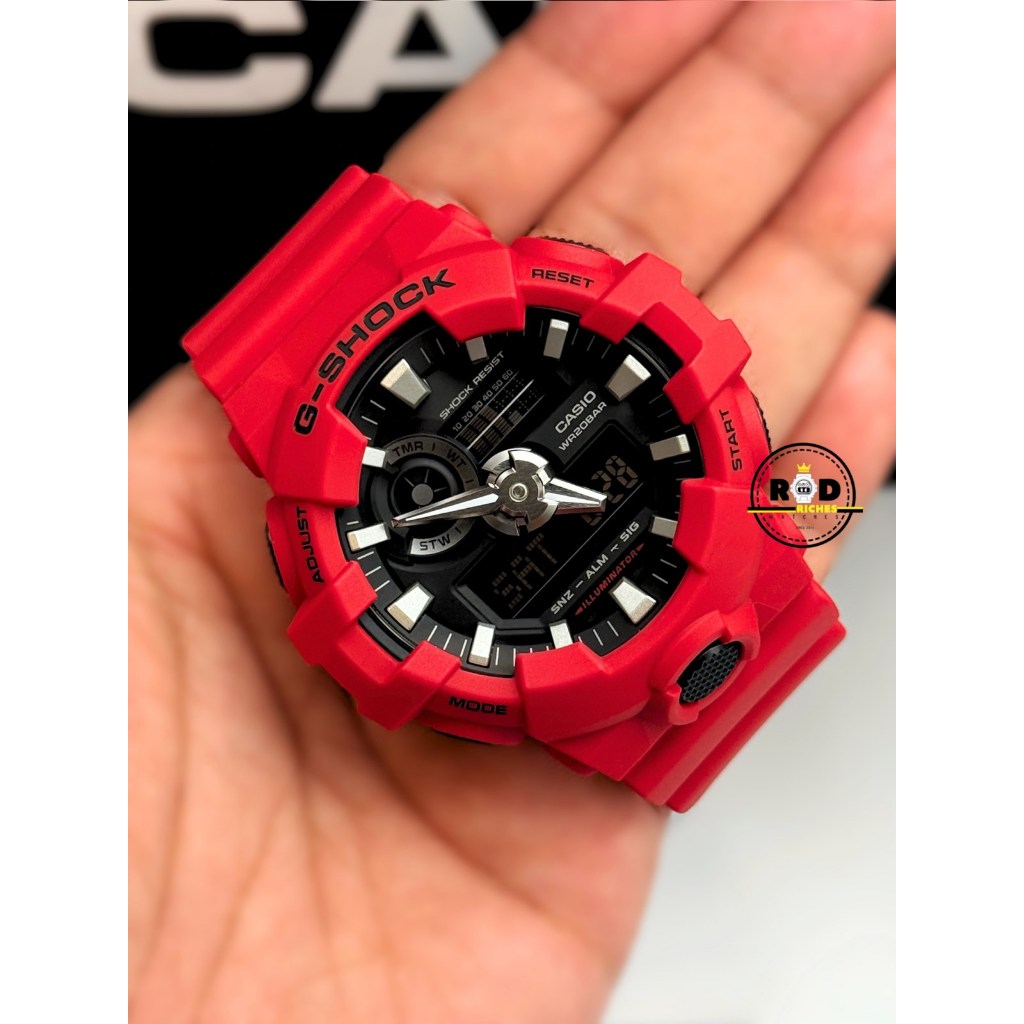 G-SHOCK Analog Digital Red Resin Band Men's Watch GA-700-4A / G-SHOCK ...