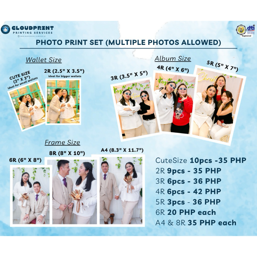 Affordable Photo Print Set, High Quality, Non Fade, Waterproof | Shopee ...