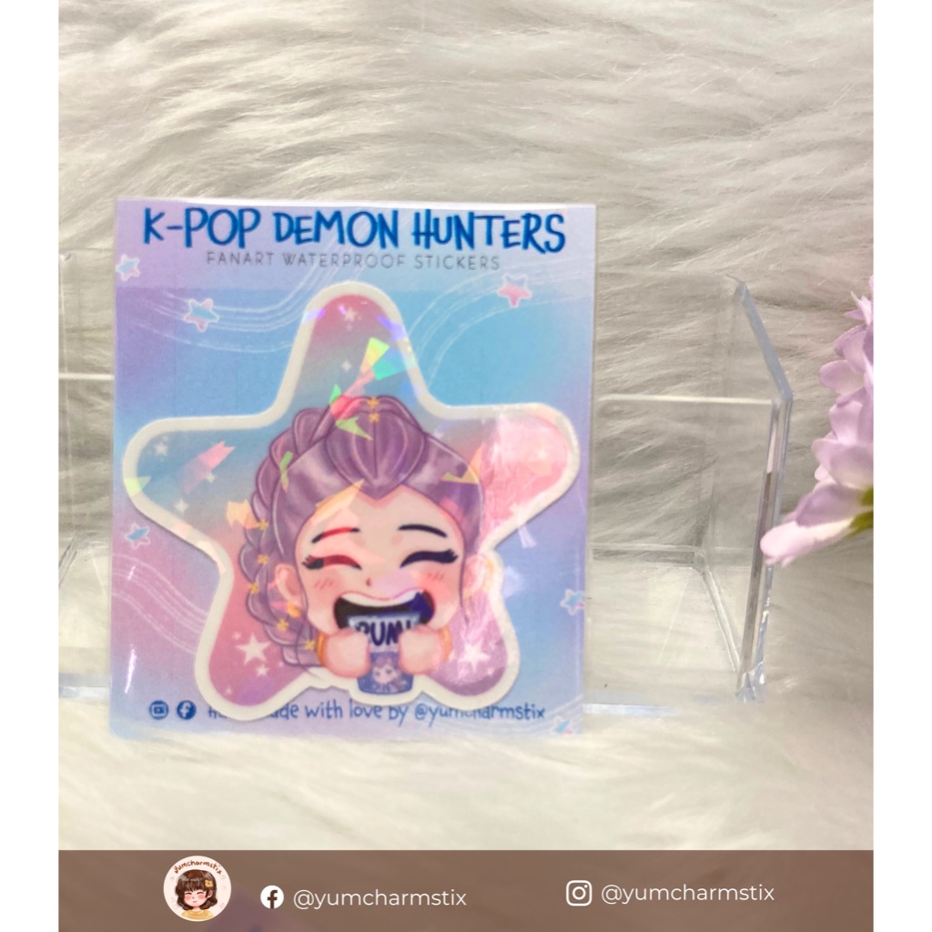KPOP Demon Hunters Sticker | Huntrix Waterproof Sticker | Mira, Rumi ...