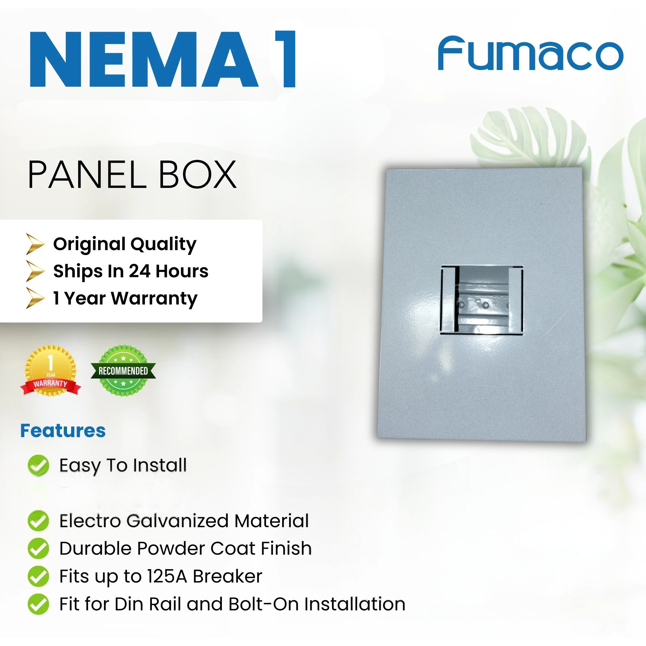 Fumaco Nema 1 Metal Electrical Enclosure Box Panel Board for Din Rail ...