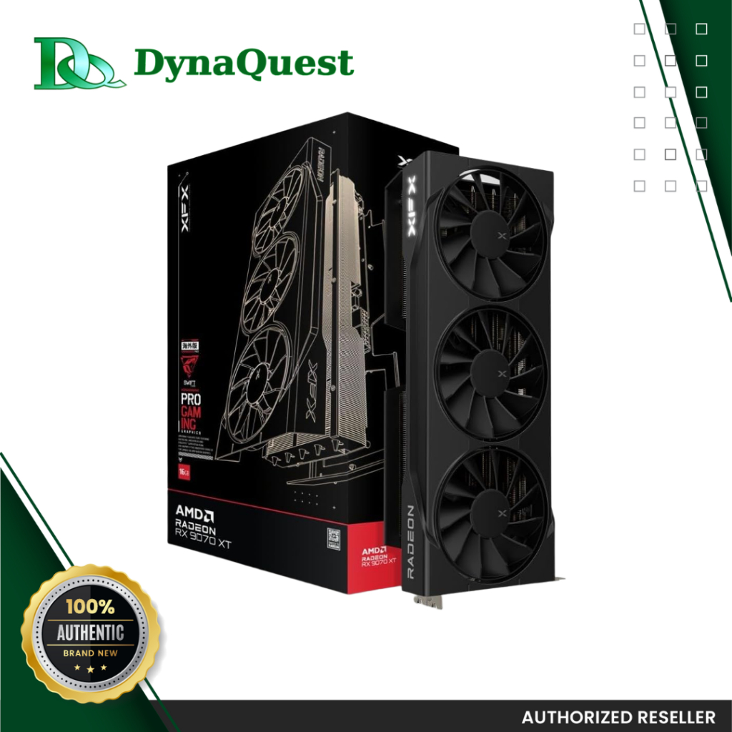 XFX Swift RX 9070 XT Pro Gaming 16GB Triple Fan Black GDDR6 RX ...