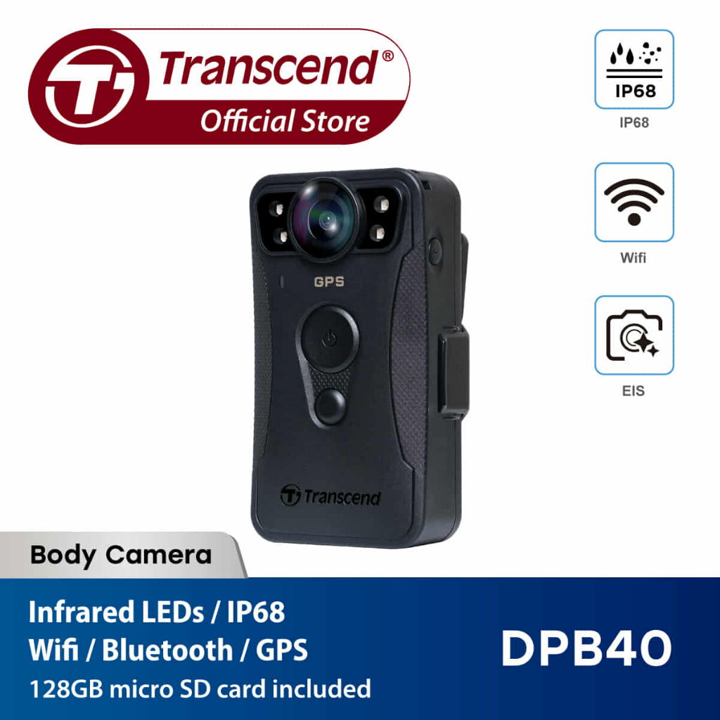 Transcend TS128GDPB40A 128GB DrivePro Body 40A Body Camera/Body CCTV ...