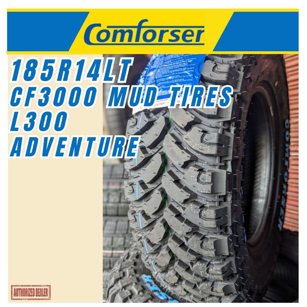 COMFORSER 185R14 LT CF3000 MUD TIRES 102/100Q L300 ADVENTURE TUBELESS TIRES BRAND NEW DOT YEAR ...
