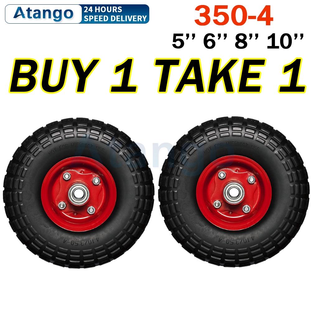 2pcs Inflatable Wheel Rubber Wheel Silent Caster Heavy Industrial ...