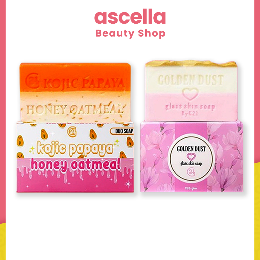 G21 Duo Soap Kojic Papaya Honey Oatmeal / Golden Dust Glass Skin ...