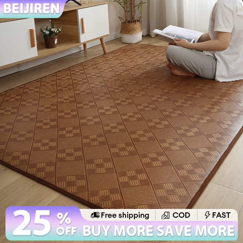 Cooling Foldable Carpet Rattan banig native bamboo mat for home,bedroom ...